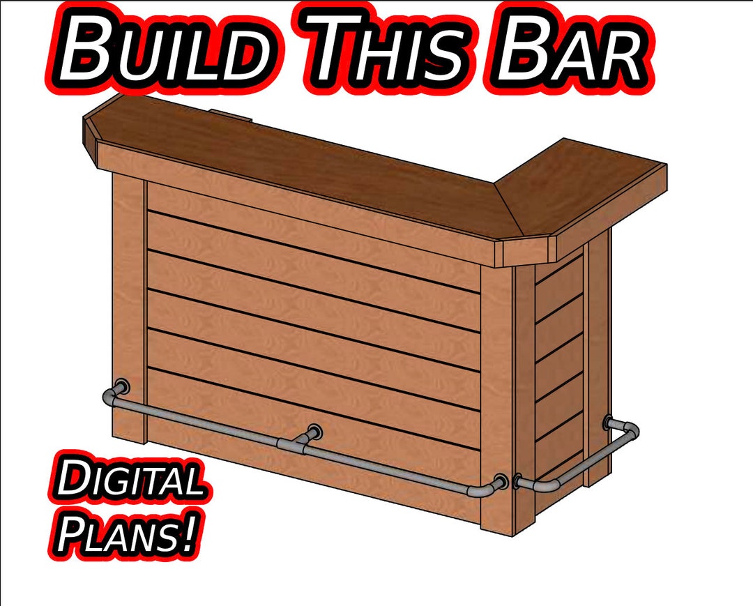 DIY Bar Plans || Digital Bar Plans || Woodworking Bar Plans - Etsy
