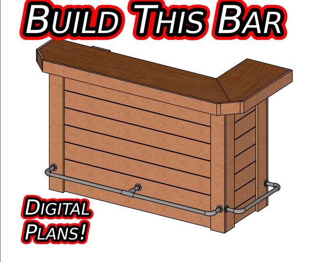 DIY Wrap Around Bar Plans - Build Your Own Stylish Bar - 8ft Wide ...