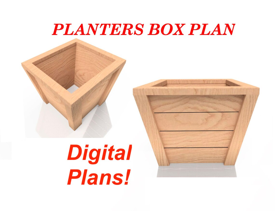 Planter Box Digital Plans DIY Planter Box - Etsy