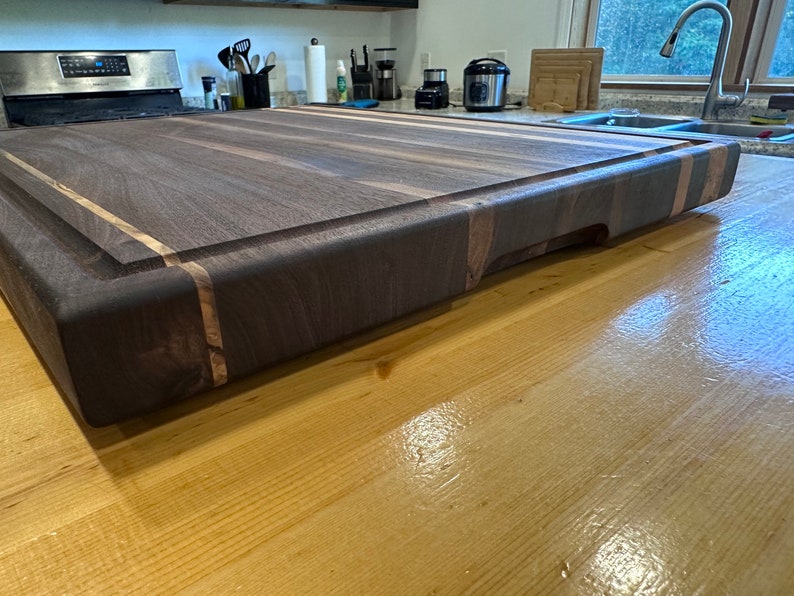 Black Walnut and Maple Cutting Board 19.5 X 16 - Etsy
