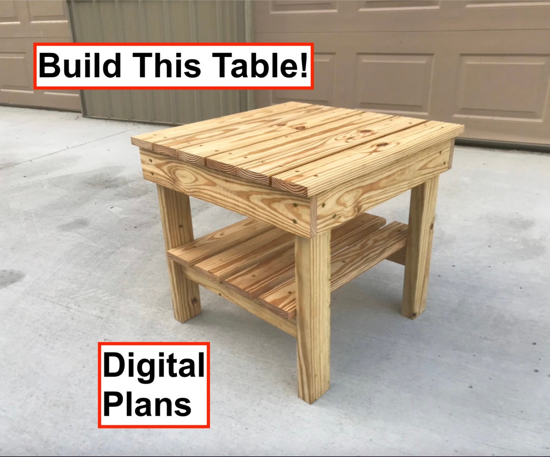 DIY Outdoor Patio Table Digital Plans - Etsy