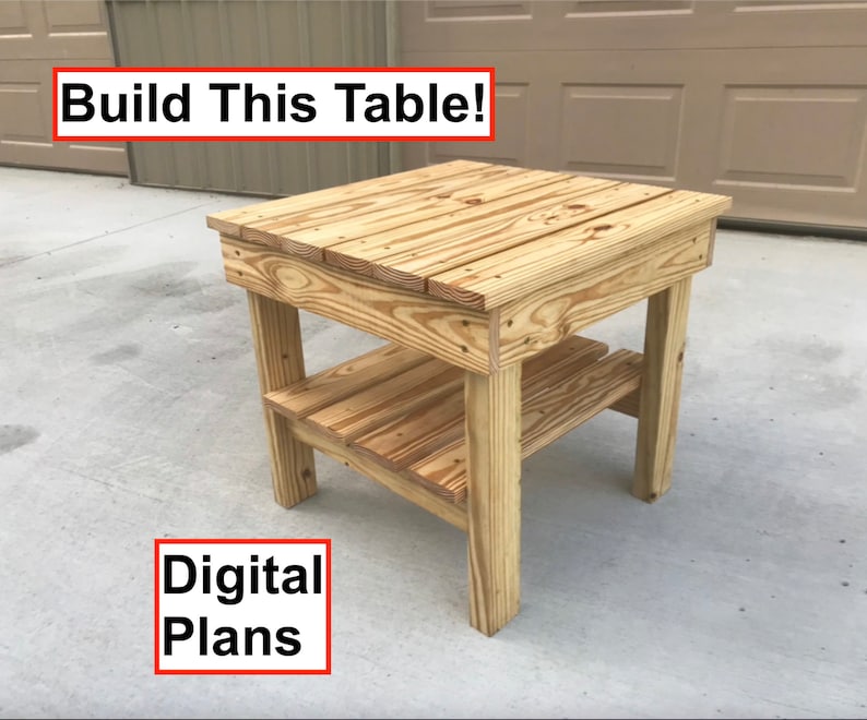 DIY Outdoor Patio Table Digital Plans - Etsy