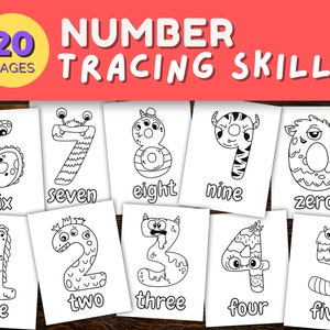 Printable Numbers Coloring Pages, Monster Themed Coloring Pages for ...