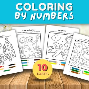 Color by Number for Activities Kids, Fun Coloring by Number With Color ...