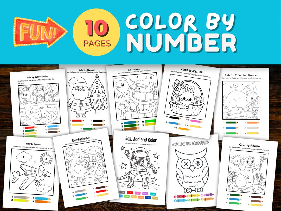 Color by Number for Activities Kids, Fun Coloring by Number With Color ...