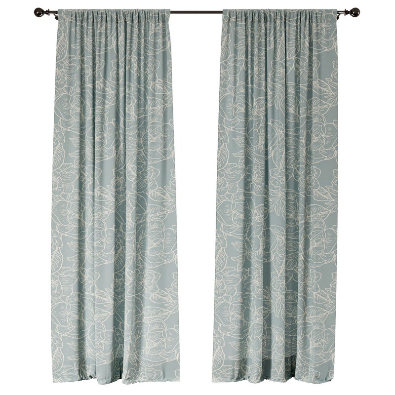 Sakura Blackout Curtains - Etsy