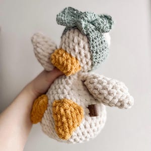 Duck Plushie | Stuffed Animal | Cozy Plushie | Della Duck | Crochet ...