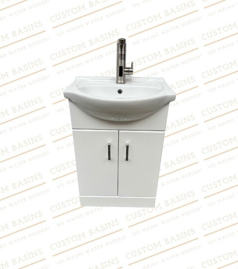 No Plumbing Portable Sink - Basics 550mm Vanity Unit - Ready to Plug-in ...
