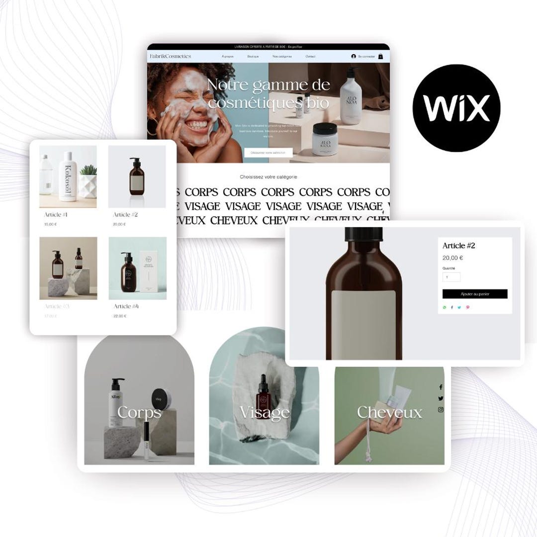 Modèle Premium De Site Web E-commerce WIX - Etsy