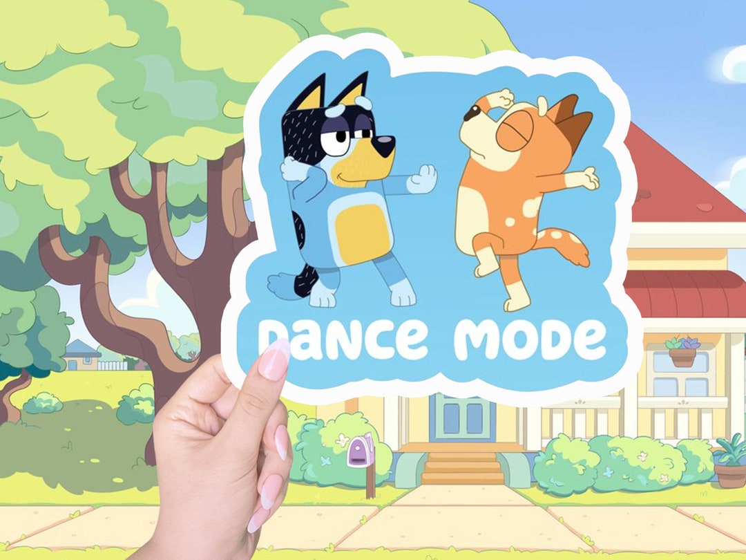 Dance More Bluey Sticker Bluey Stickers Waterproof family - Etsy