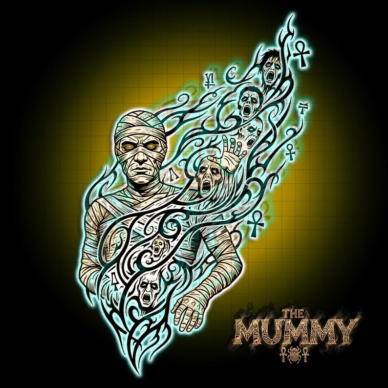 The Mummy Printable Image (digital Download) Tribal Design Minimalistic ...