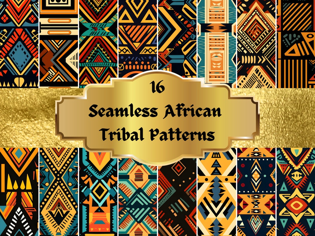 Seamless African Tribal Patterns, Digital Papers,printable Designs ...