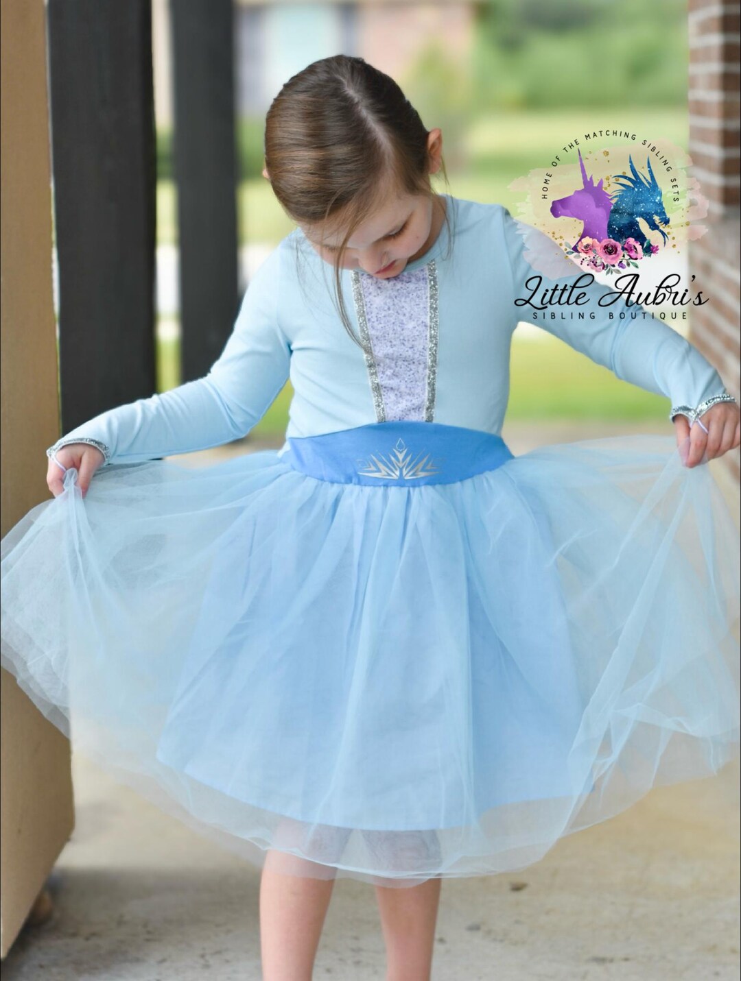 Long Sleeve Elsa Tutu Dress. 1st Birthday. Frozen. Toddlers. Kids ...