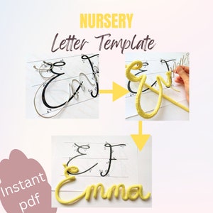 Uppercase & Lowercases Letters Knitted Wire Art Template With Guiding ...