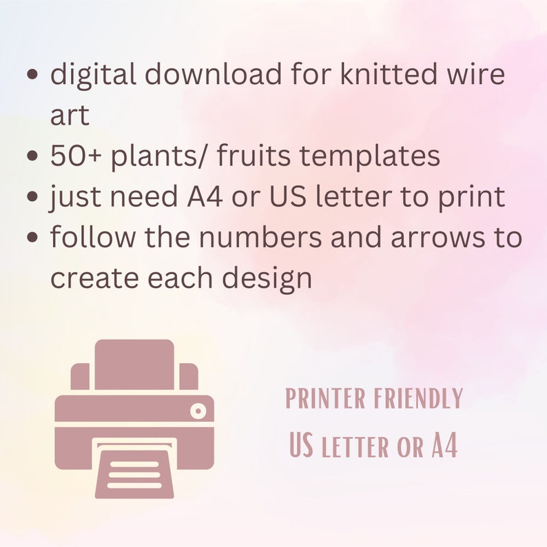 50 Knitted Wire Art Templates With Guiding Arrows, Printable Wire Art ...