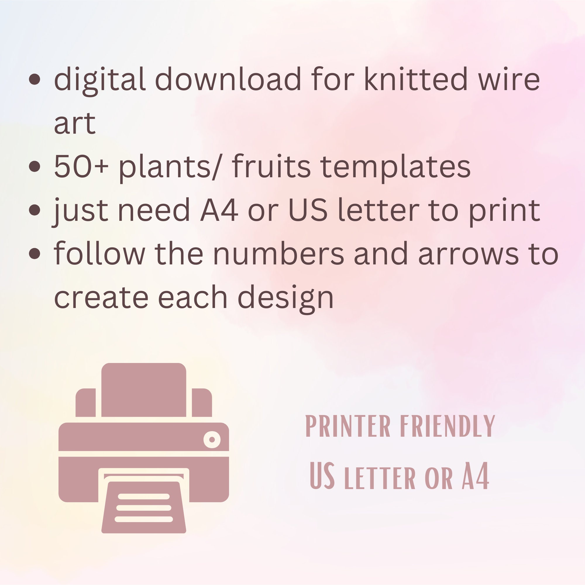 50 Knitted Wire Art Templates With Guiding Arrows, Printable Wire Art ...