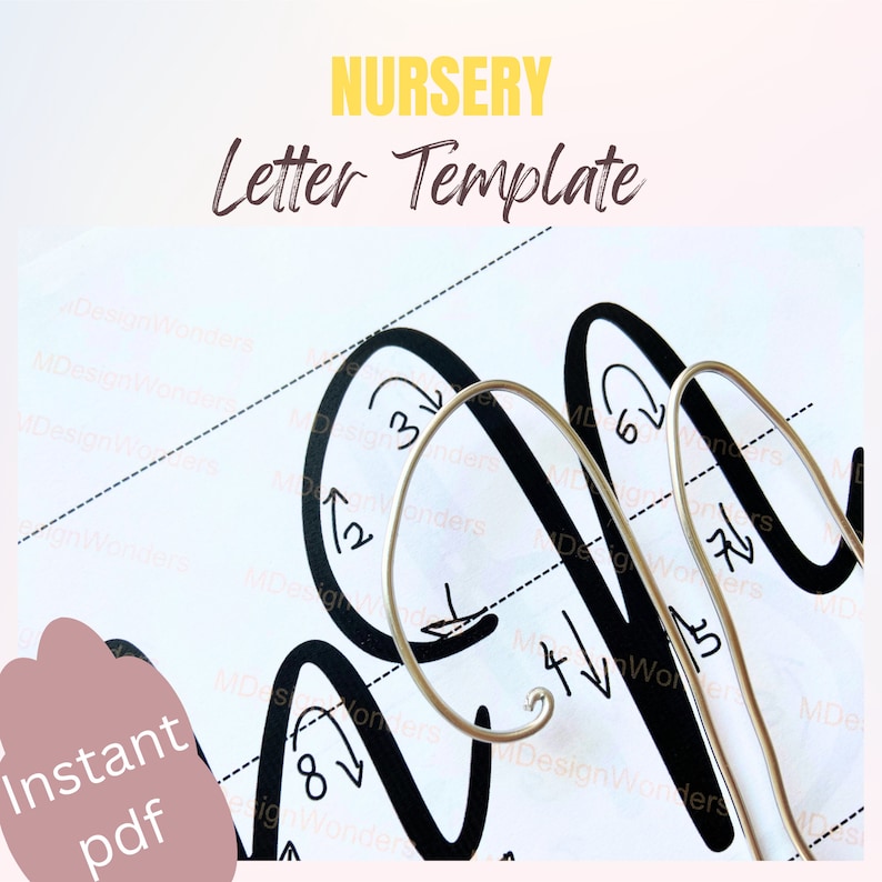 Uppercase & Lowercases Letters Knitted Wire Art Template With Guiding ...