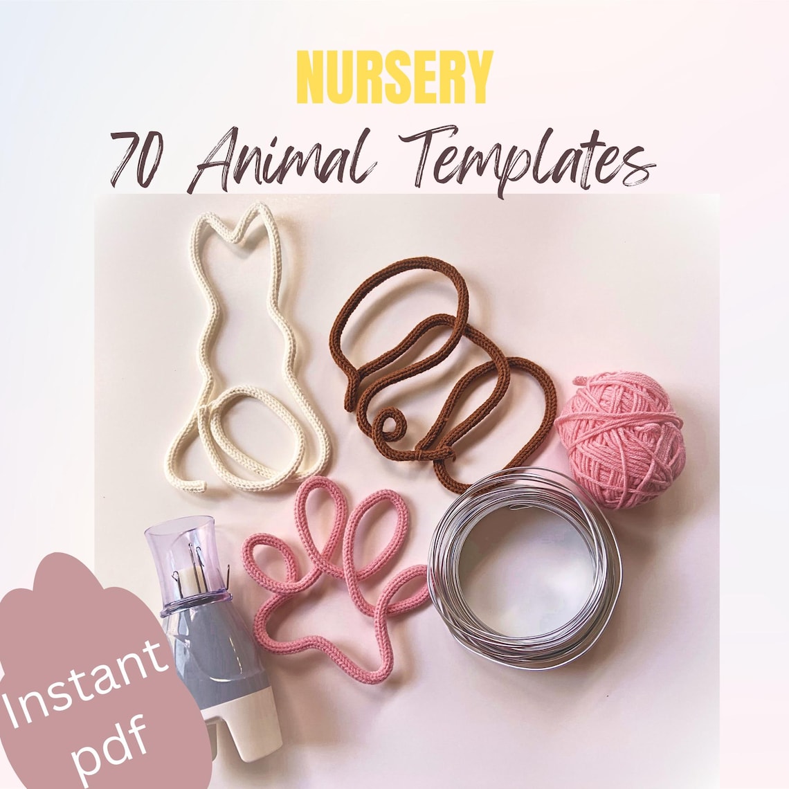 70+ Knitted Wire Art Templates With Guiding Arrows, Printable Wire Art ...