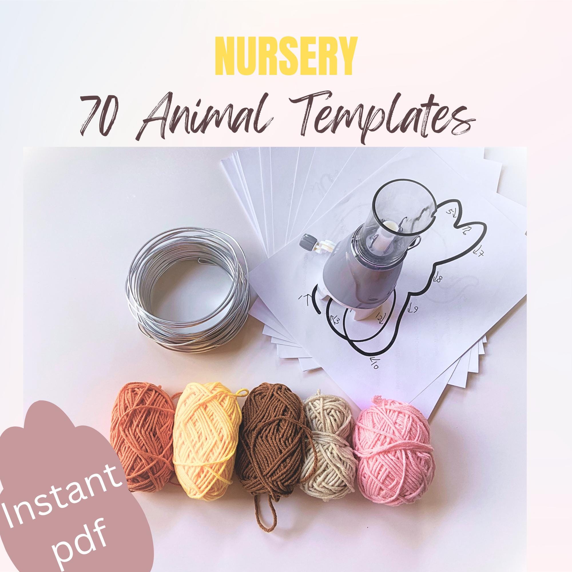 70+ Knitted Wire Art Templates With Guiding Arrows, Printable Wire Art ...
