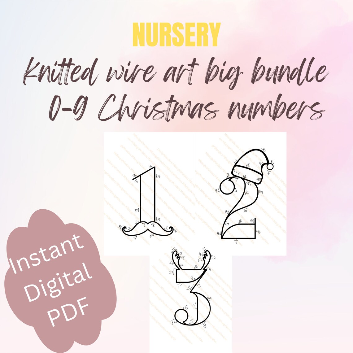 Wire Art Knitting Template Bundle, Uppercase & Lowercases Letters ...