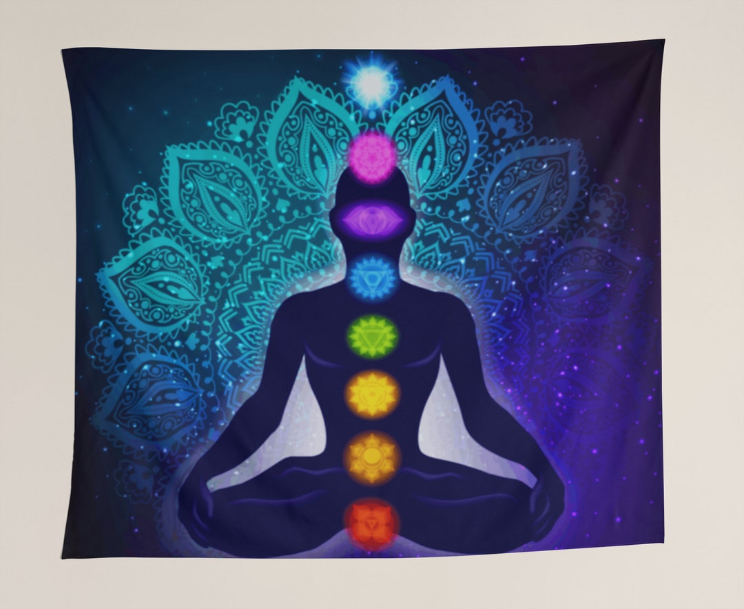 7 Chakras Wall Tapestry, Meditation Gift, Yoga Gift, Gift for Her, Wall ...