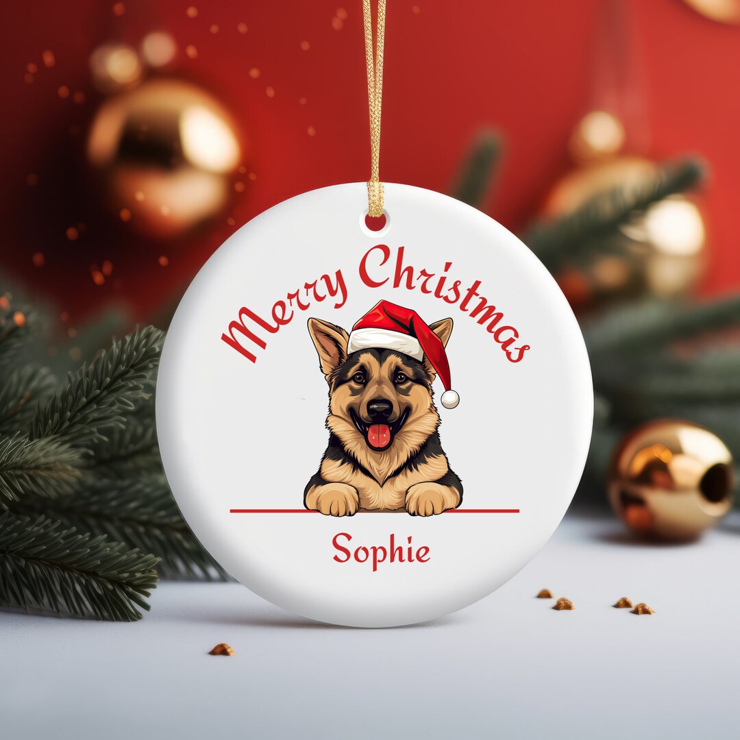 Personalized German Shepherd Christmas Ornament, Custom Ornament ...