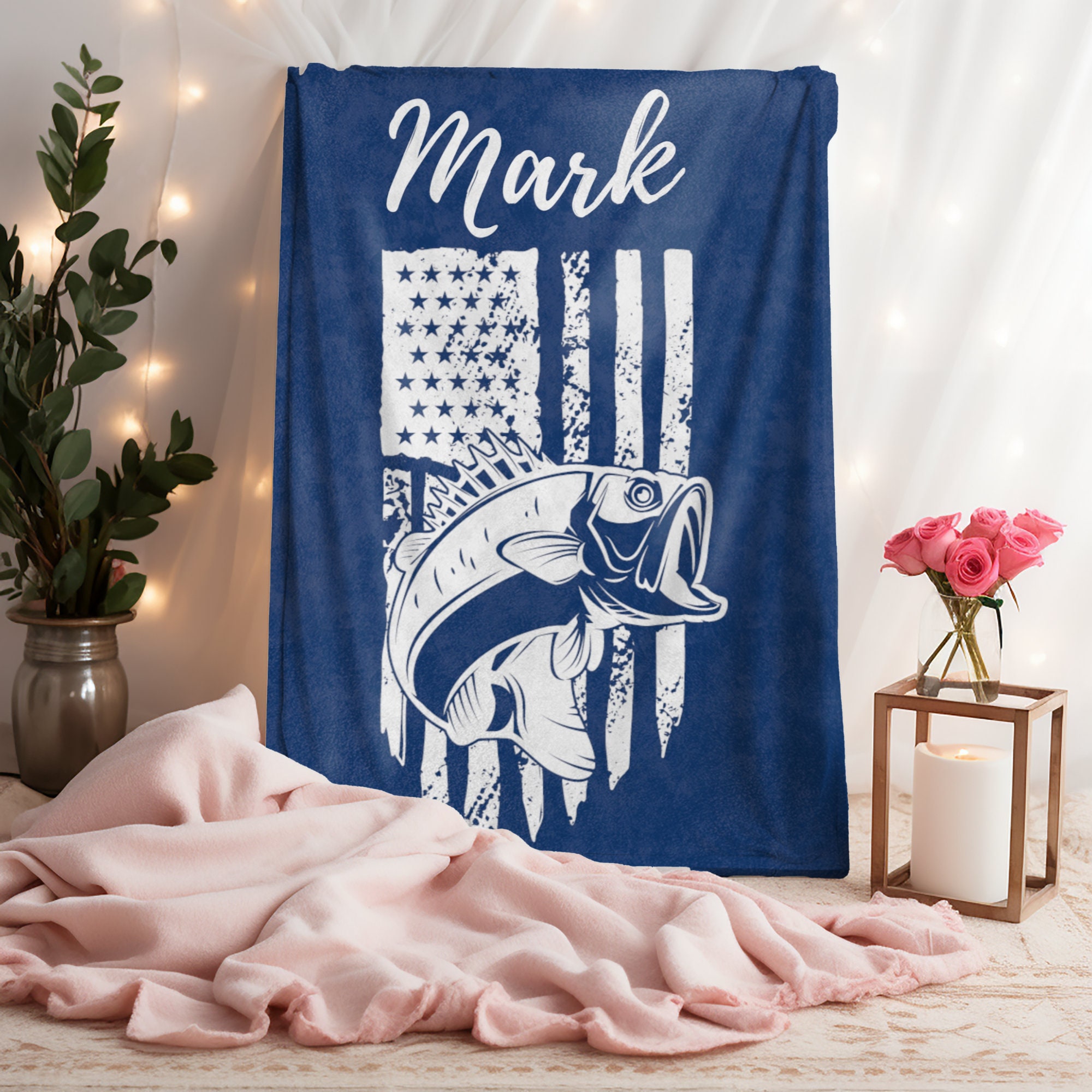 Personalized Manly Blanket Boys Custom Name Manly Boyfriend Minky ...