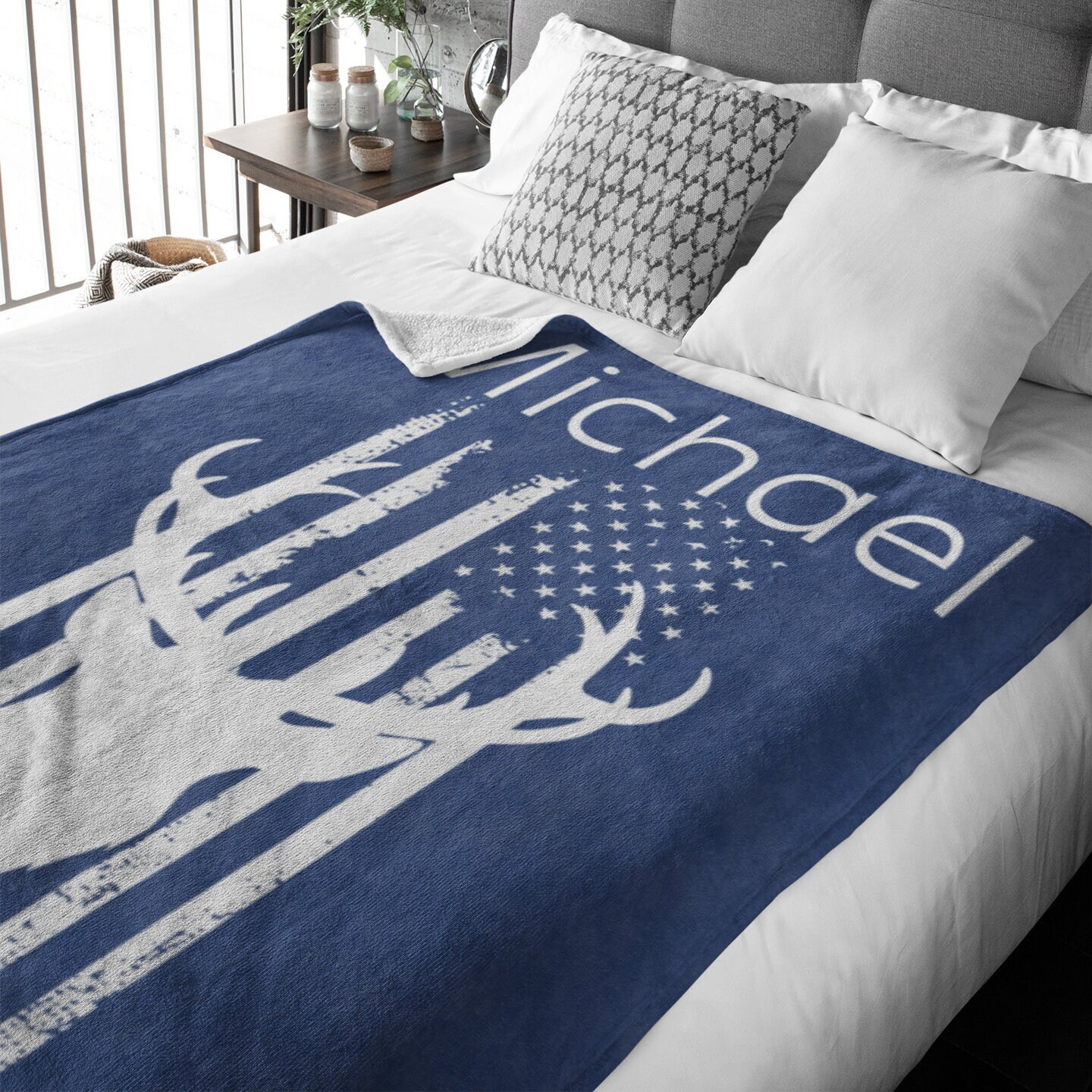 Personalized Manly Minky Throw Boys Custom Name Manly Boyfriend Gift ...