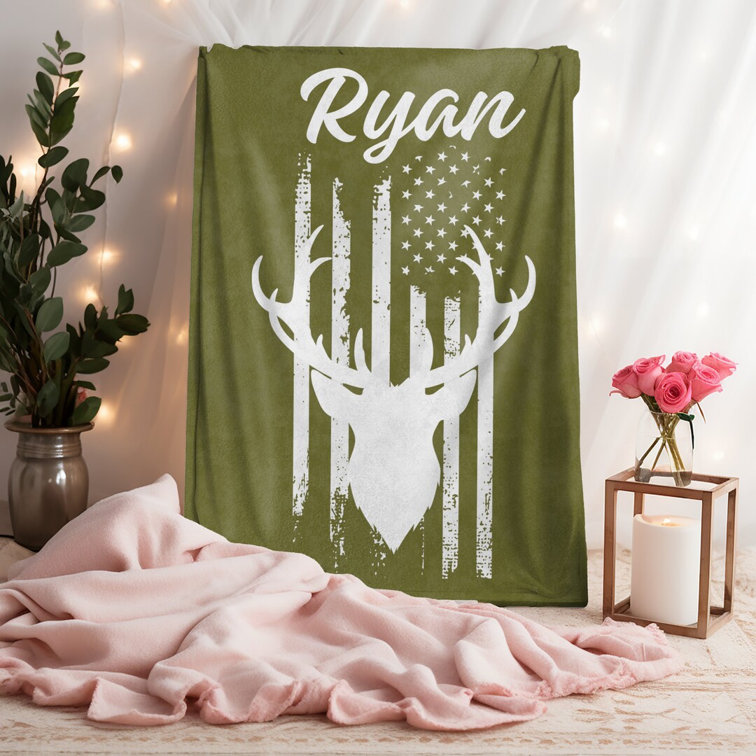 Personalized Manly Minky Throw Boys Custom Name Manly Boyfriend Gift ...