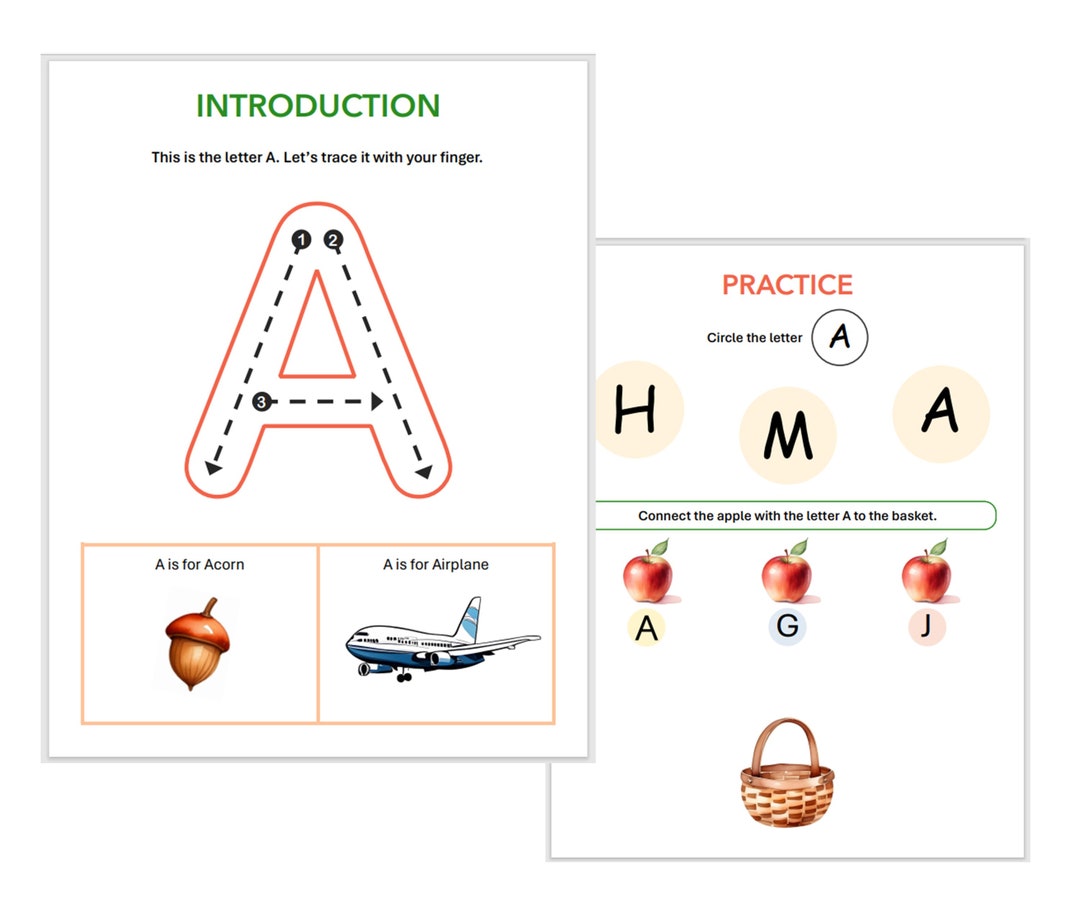 Printable Alphabet and Numbers Activity Worksheet for Preschoolers ...