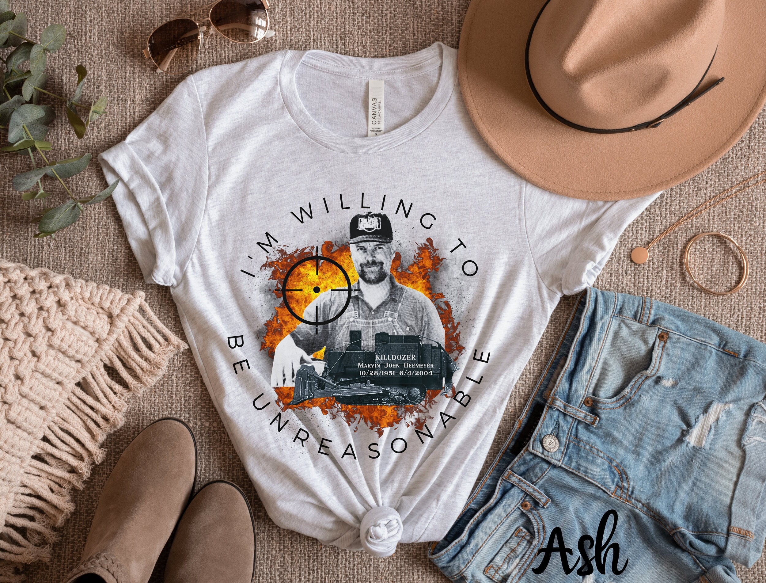 Willing to Be Unreasonable Killdozer Bulldozer Bella and Canvas T-shirt ...