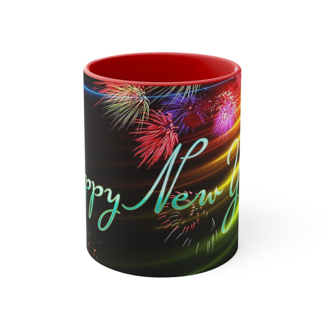 Accent Coffee Mug, 11oz. Chrismas Mug Happy New Year, Mug for Happy New ...