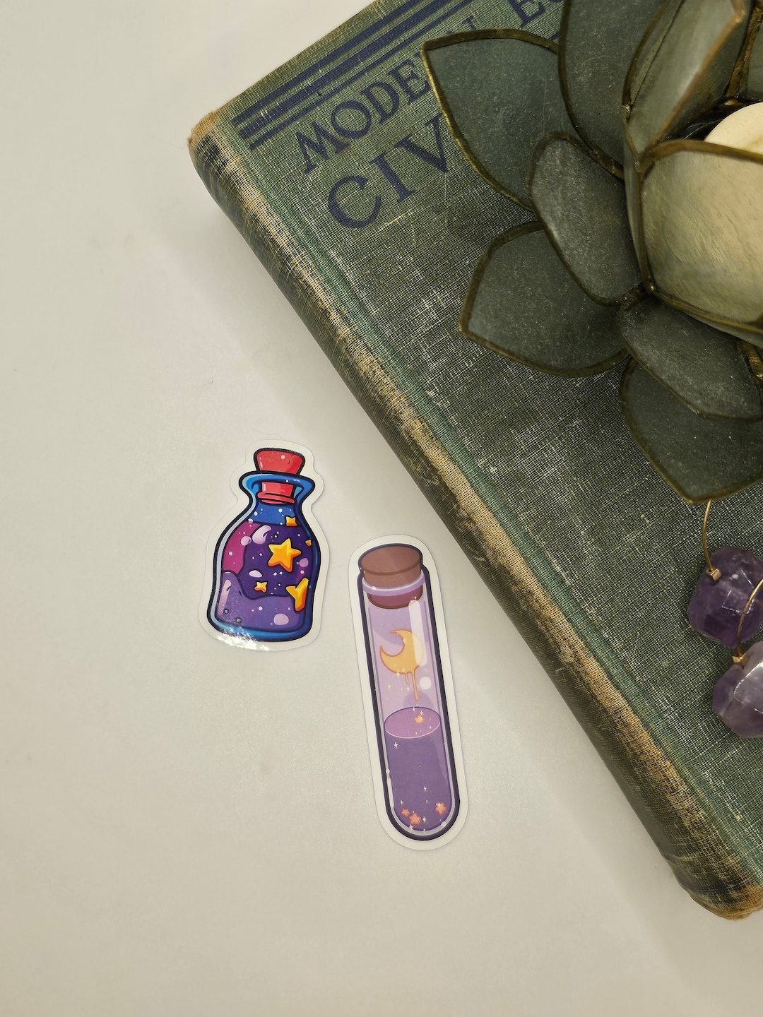 Moon Vial and Star Potion Sticker Set of 2 - Etsy