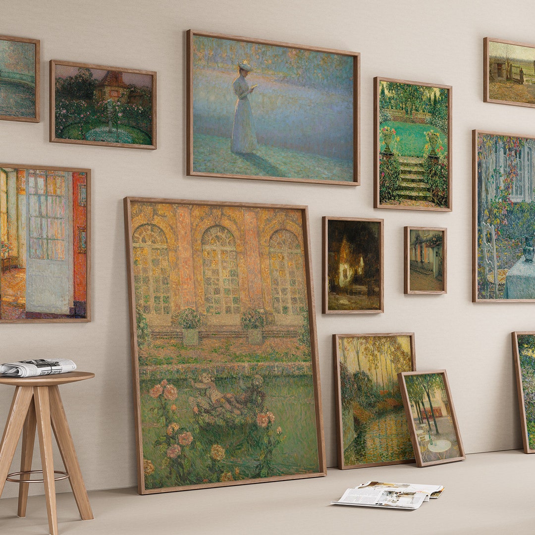 Set of 20 French Vintage Digital Post-impressionist Paintings - Etsy