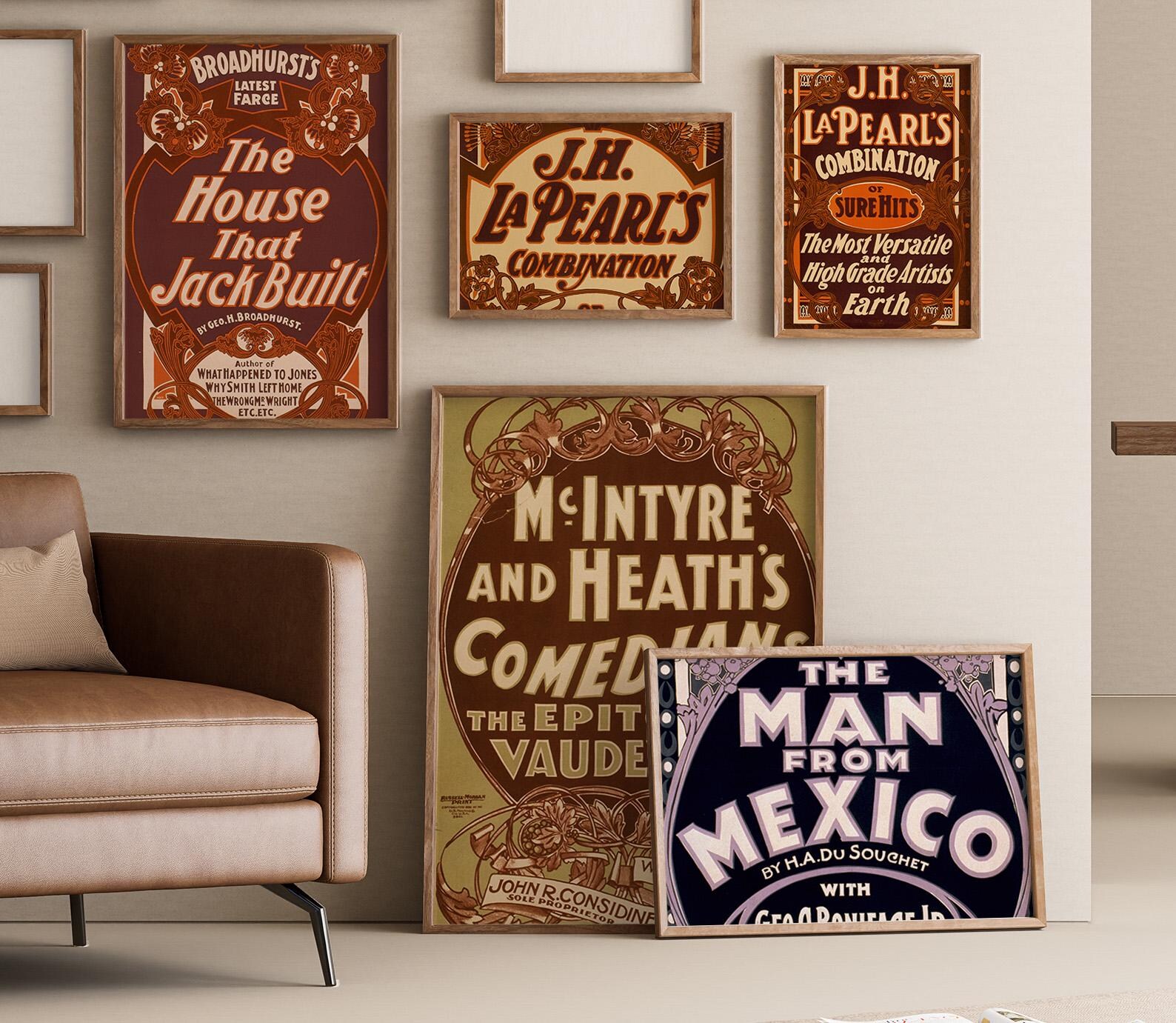 Set of 10 Vintage Broadway Theater Posters | Digital Art Prints ...