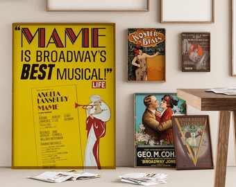 Set of 10 Vintage Broadway Theater Posters | Digital Art Prints ...