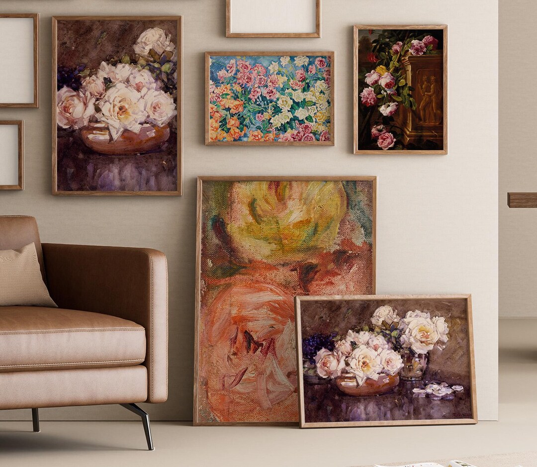 Set of 10 Flowers and Roses Printable Vintage Art Prints for Home Decor ...