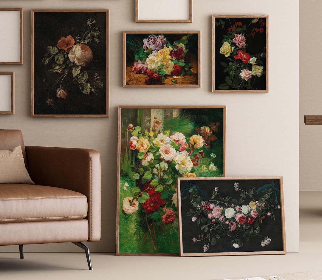 Set of 10 Flowers and Roses Printable Vintage Art Prints for Home Decor ...