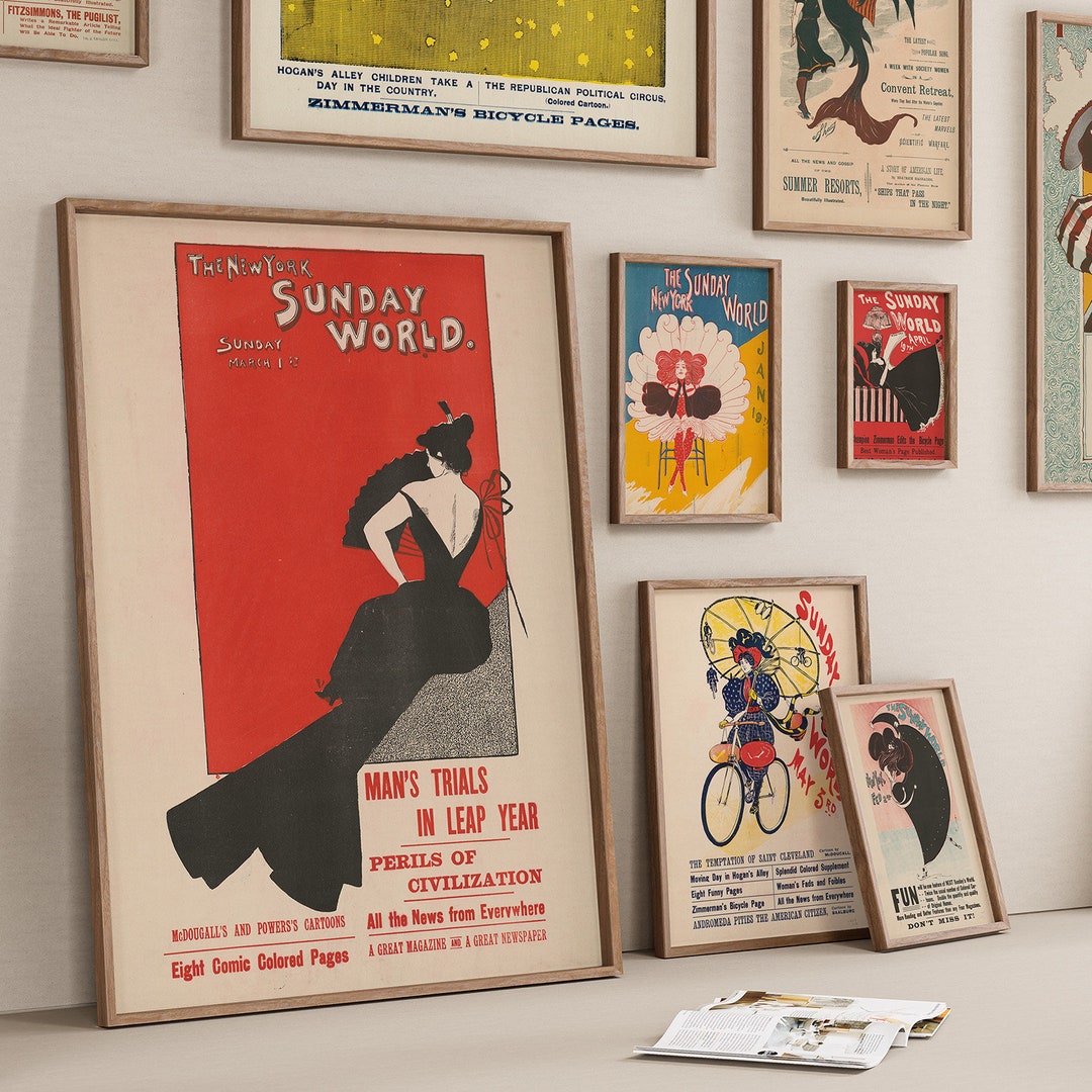 Set of 30 Vintage New York Posters | Vintage Digital Art Prints ...