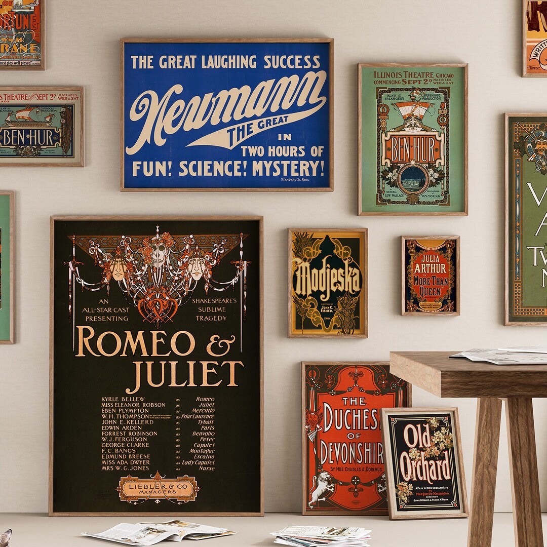 Set of 50 Vintage Broadway Theater Posters | Digital Art Prints | Ft ...