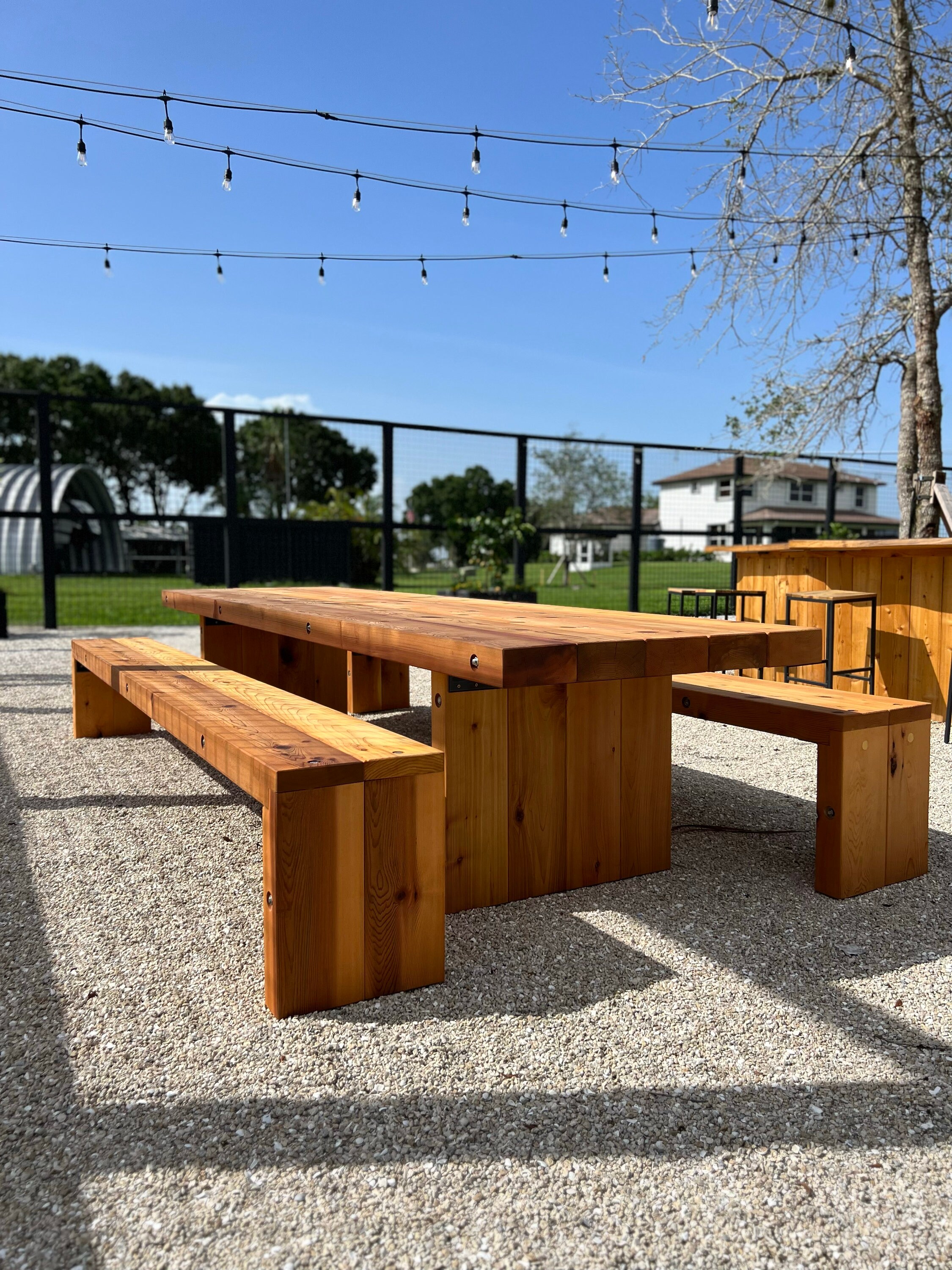 Farm House Table Benches Outdoor or Indoor Table Ranch Table Exterior ...