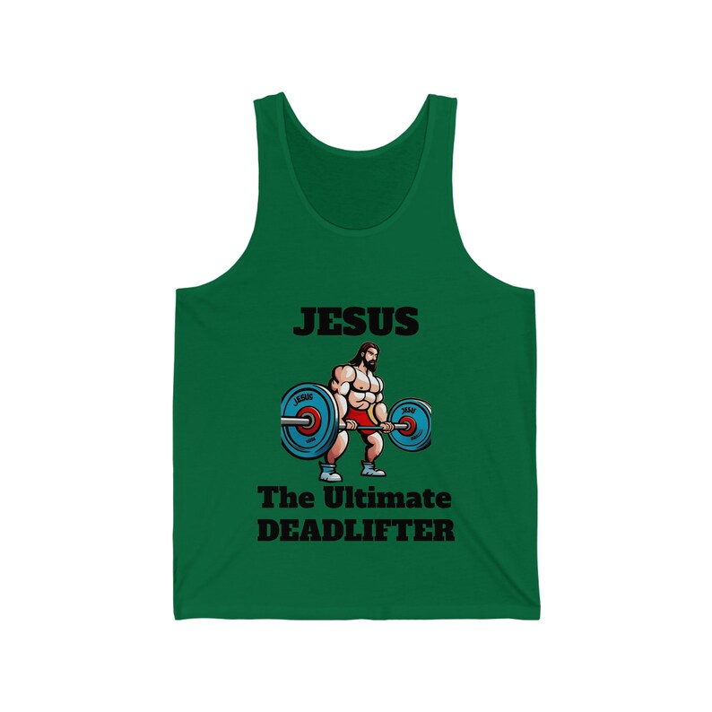 Jesus the Ultimate Deadlifter Jersey Tank Religious Tank Top Funny ...