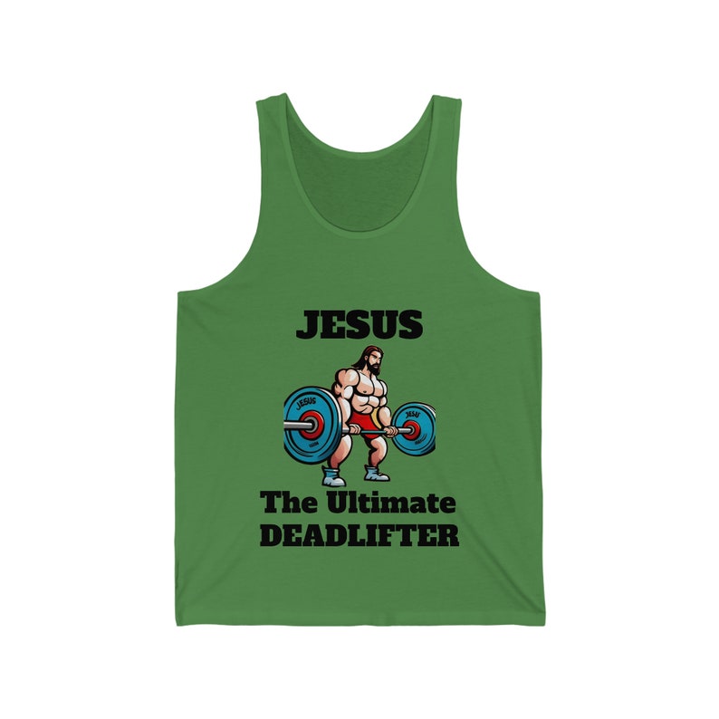 Jesus the Ultimate Deadlifter Jersey Tank Religious Tank Top Funny ...