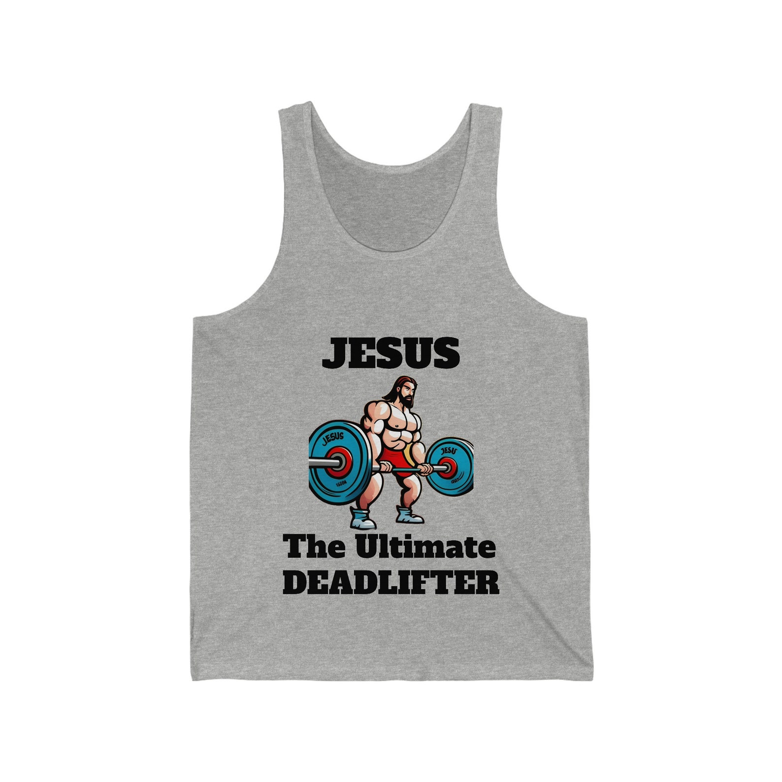 Jesus the Ultimate Deadlifter Jersey Tank Religious Tank Top Funny ...