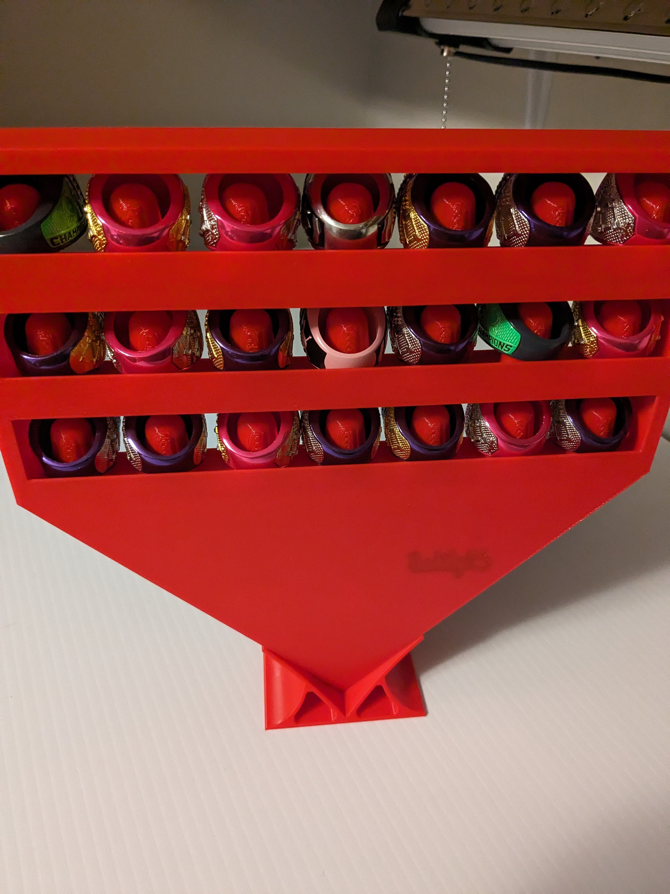 Sports Ring Display Case (wall or Table Mount) Holds 21 Rings!!! - Etsy