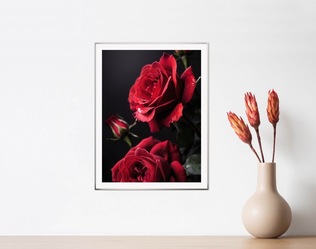 Poster of Red Roses | Printable Digital Art | Instant Download Home ...