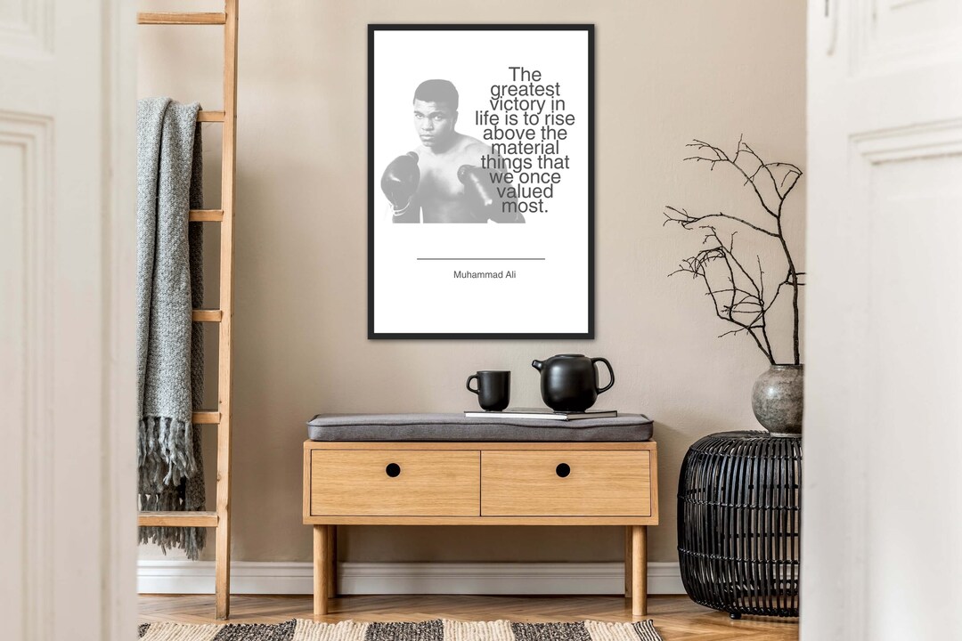 Printable Muhammad Ali Victory Poster, Digital Download, Saying ...