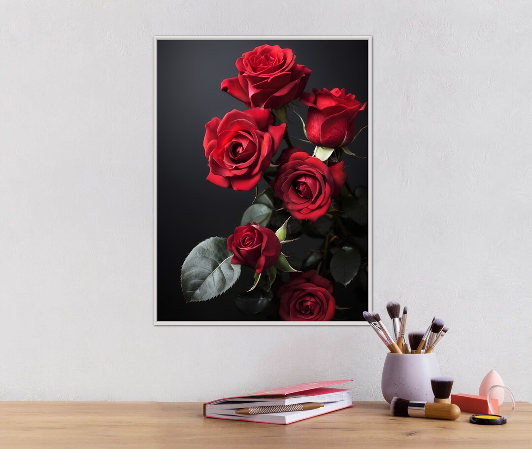 Red Roses, Printable Digital Art Poster, Digital Download, Available ...