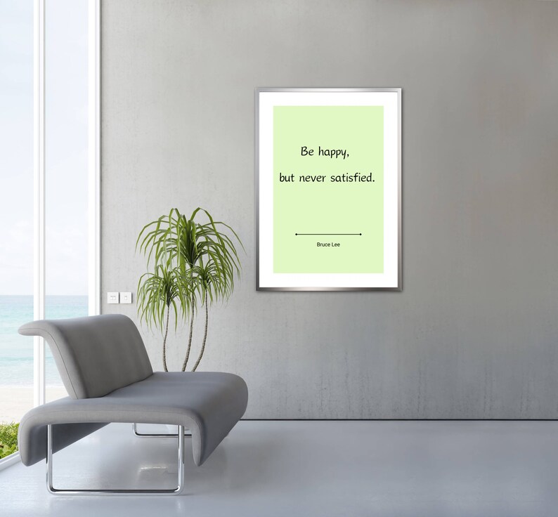 Printable Bruce Lee Happy Poster, Digital Download, Saying, Available ...