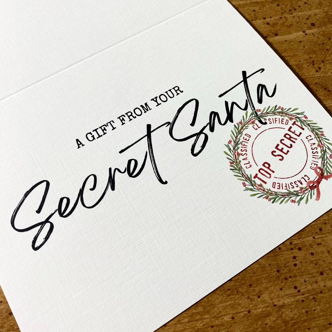 Secret Santa Office Christmas Card for Coworker | Family Secret Santa ...